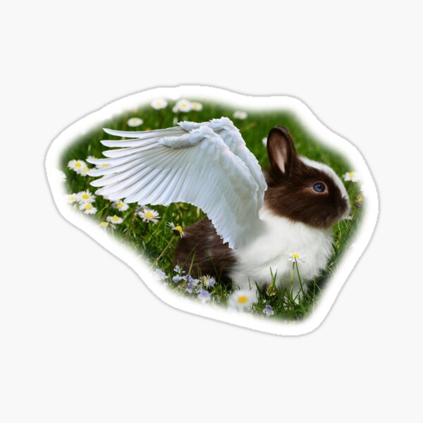 "Bunny Angel" Sticker for Sale by Jessi-Sketches | Redbubble