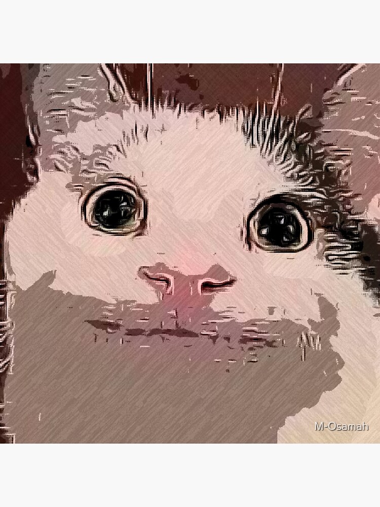 "Popular meme Cat OIL PAINTING style Artwork" Sticker for Sale by M ...