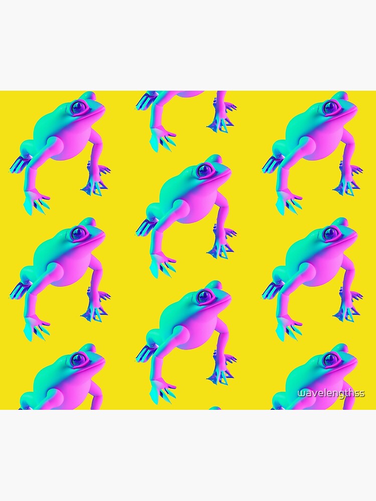 "a full body of a frog in the vaporwave style of the 90s, pastel color ...
