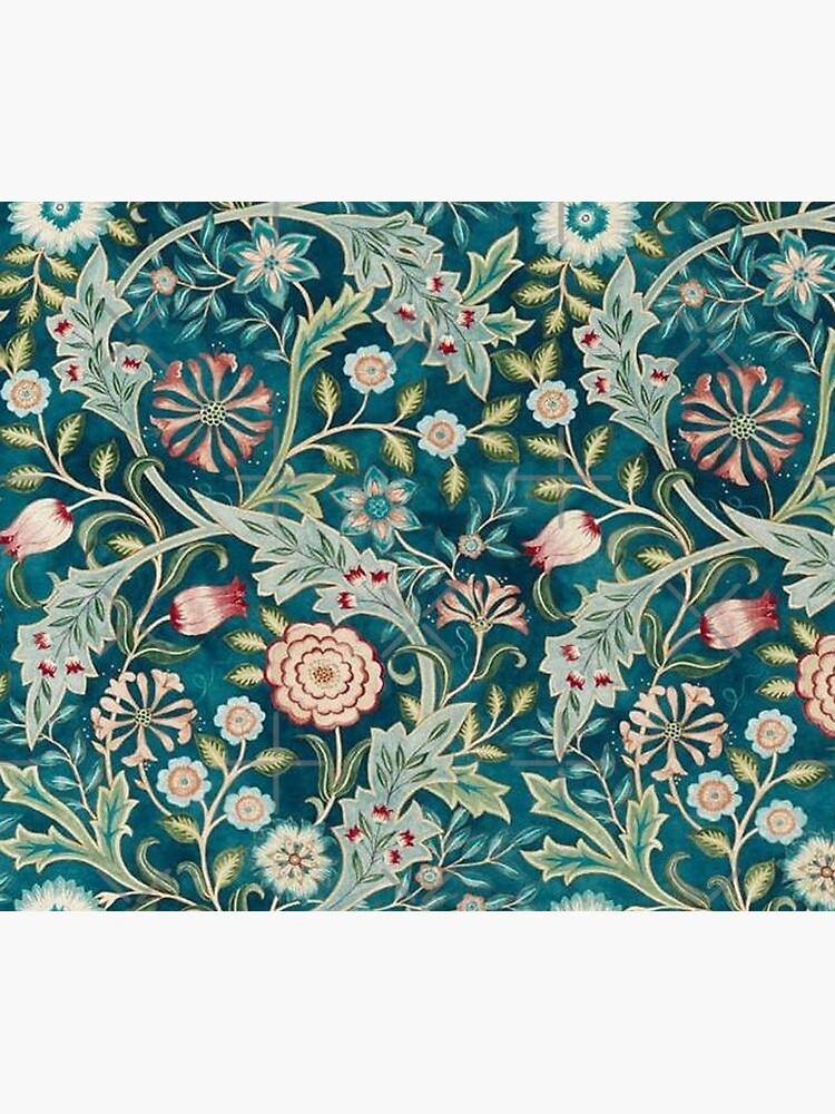 "William Morris - Wilhelmina- Teal Green Blue Vintage Floral Botanical ...