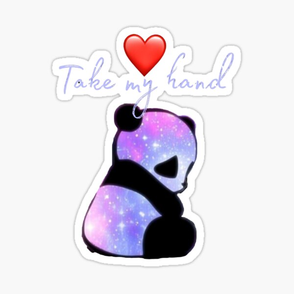 "Panda love , romantic design " Sticker for Sale by ghostart32 | Redbubble
