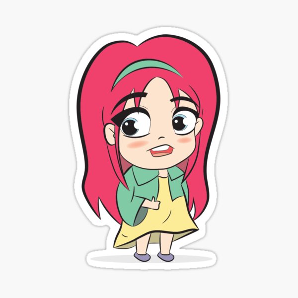 "Adorable Girl With Beautiful Eyes And Red Hair" Sticker for Sale by ...