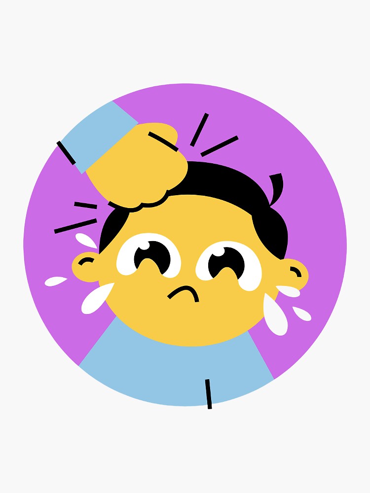 "Crying Girl" Sticker for Sale by Mahanuma22 | Redbubble