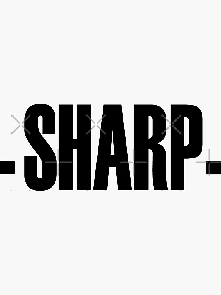 "SHARP" Sticker for Sale by Ahmedart0 | Redbubble