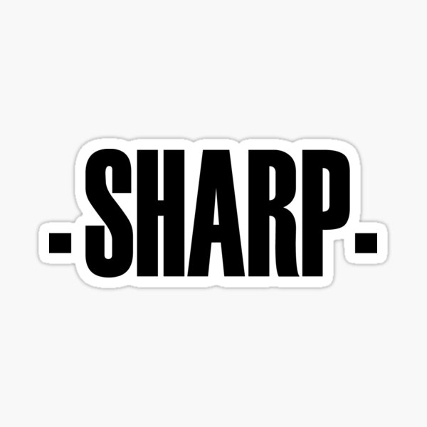 "SHARP" Sticker for Sale by Ahmedart0 | Redbubble