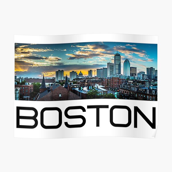 "Boston - Skyline" Poster for Sale by Sowik | Redbubble
