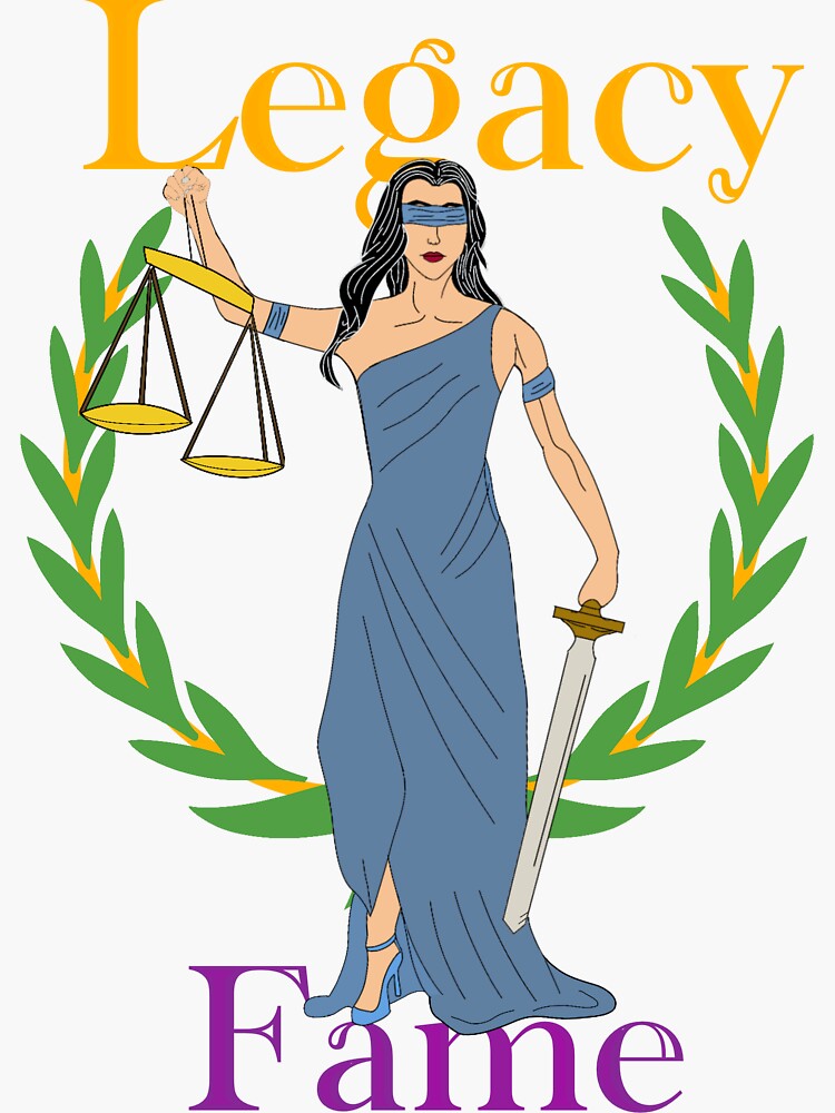 "Lady Justice " Sticker for Sale by LegacyFame | Redbubble