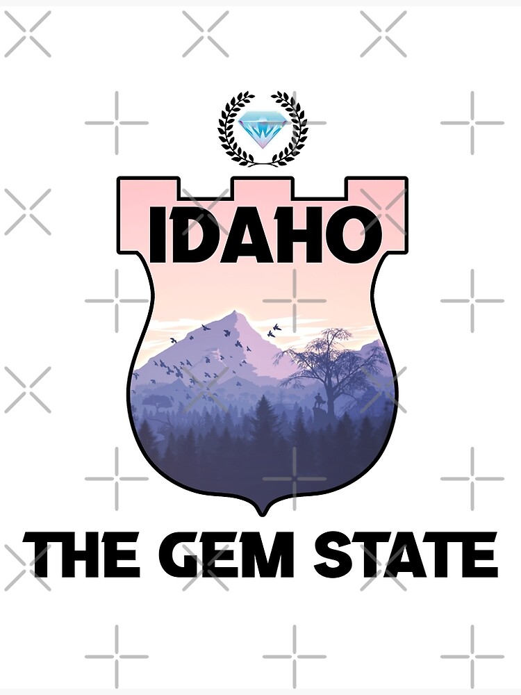 "Idaho The Gem State" Poster for Sale by MrJArts | Redbubble