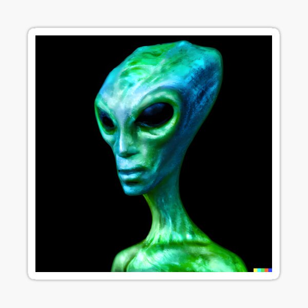 "Alien Worker" Sticker for Sale by TooplesArt | Redbubble