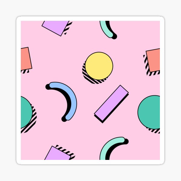 "Bright Pink 70s Retro" Sticker for Sale by MameDesign | Redbubble
