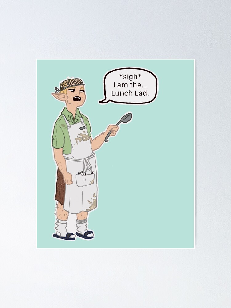 "Gilear Faeth Lunch Lad - Fantasy High, Dimension 20 Sticker" Poster ...