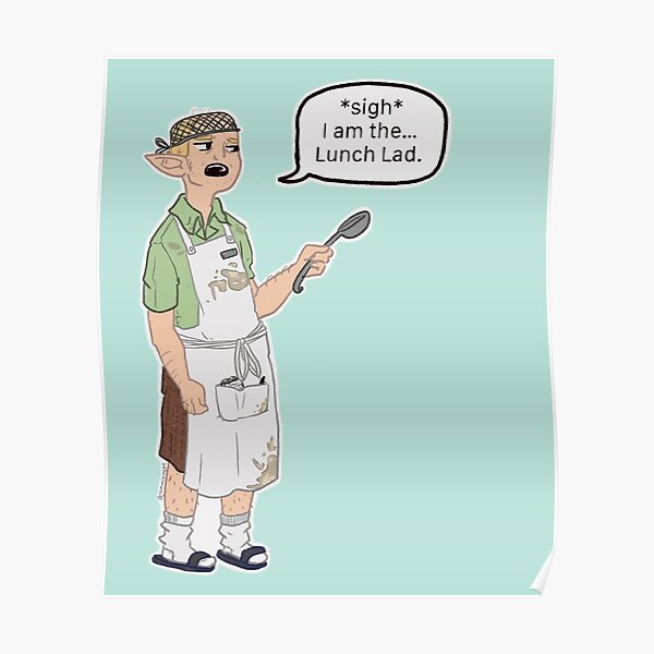 "Gilear Faeth Lunch Lad - Fantasy High, Dimension 20 Sticker" Poster ...