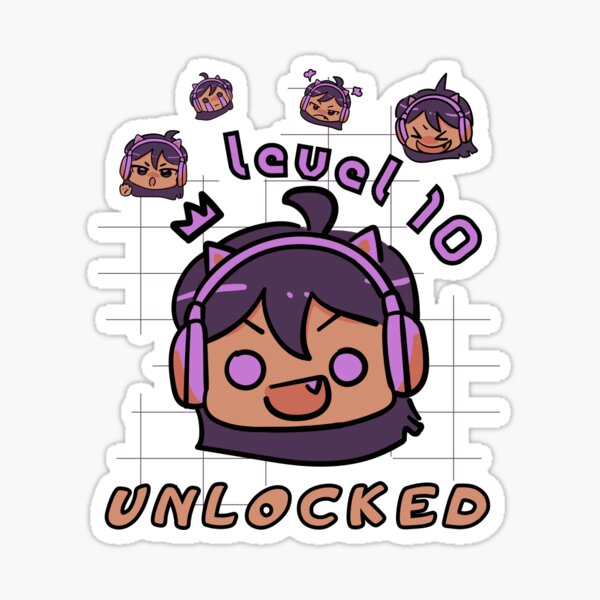 Pegatina «Regalo de cumpleaños número 10 desbloqueado de nivel 10 ...