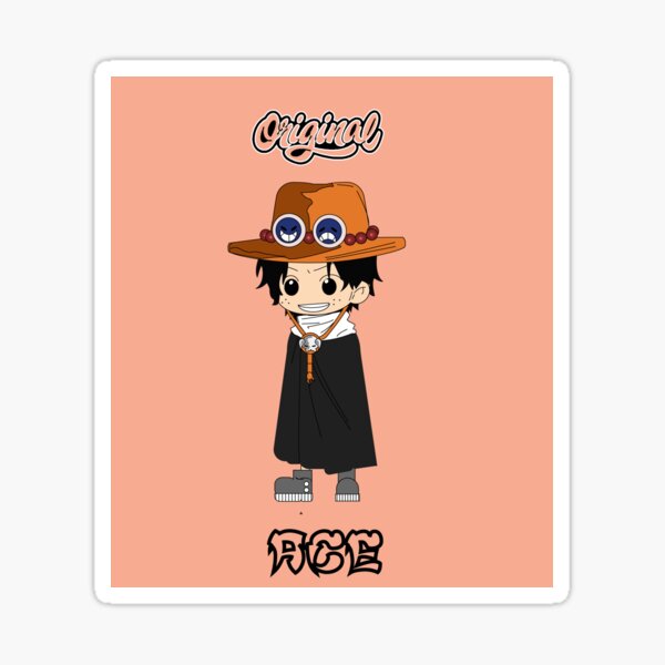 "original Ace-one piece" Sticker for Sale by Chrisdave-B | Redbubble