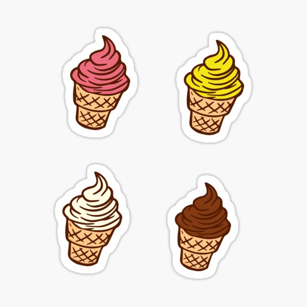 "Ice Cream Pack, Set" Sticker for Sale by ArtTraveller94 | Redbubble