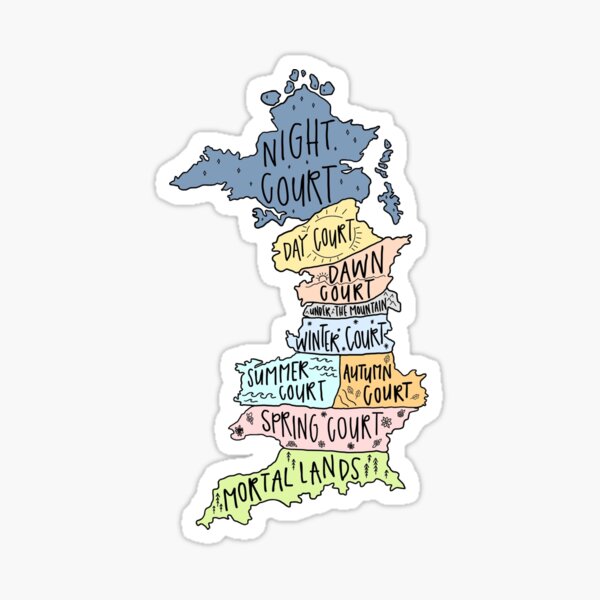 "doodled map of prythian" Sticker for Sale by stickerfanatic | Redbubble