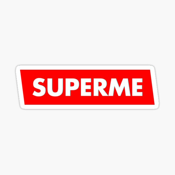 "Superme" Sticker for Sale by Get-Jinxed | Redbubble