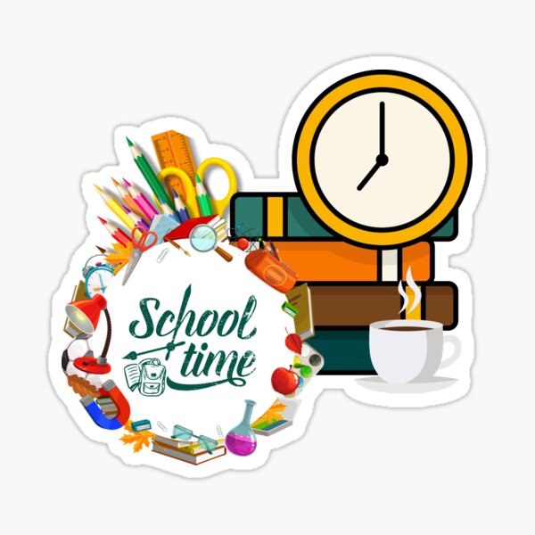" Back to school .study time,school time" Sticker for Sale by Ayakhairy ...
