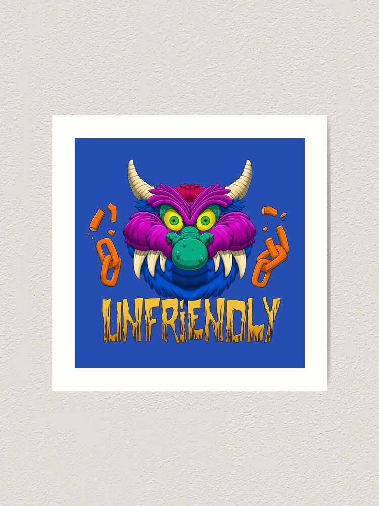 "My Unfriendly Pet Monster" Art Print for Sale by riotpixel | Redbubble