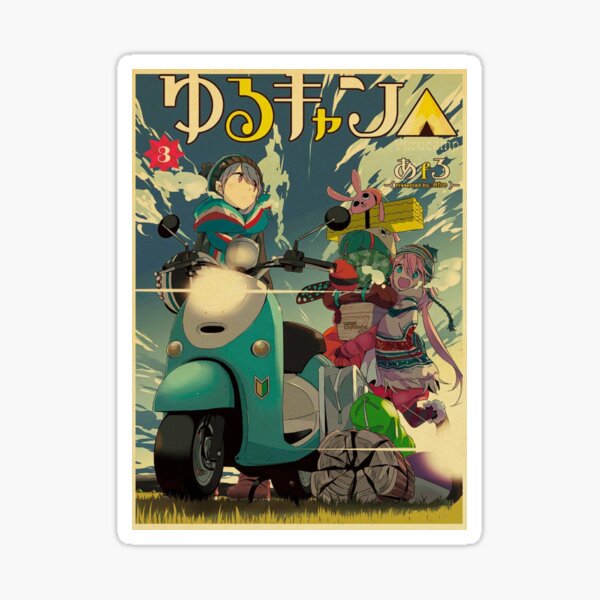 "Yuru Camp" Sticker for Sale by zathworkart | Redbubble