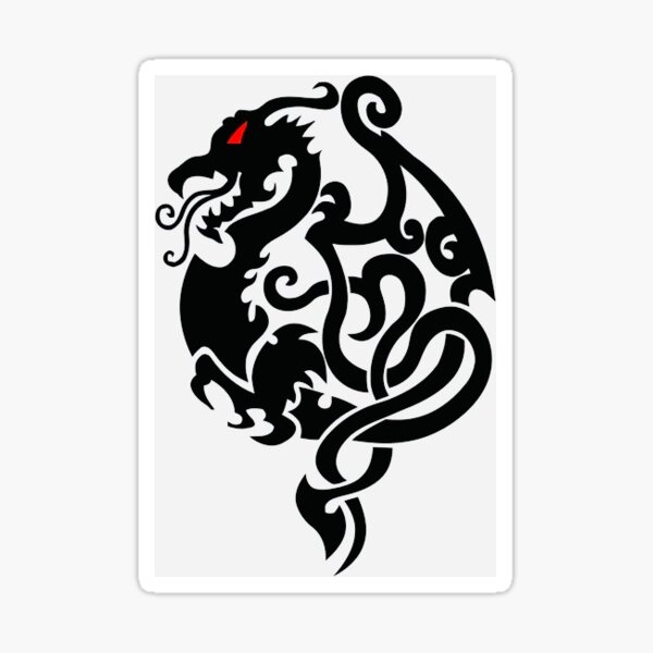 "Dragon Logo" Sticker for Sale by MonsterDezigns | Redbubble