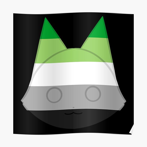 "Aromantic Cat Icon Design" Poster for Sale by JaxSabertooth | Redbubble