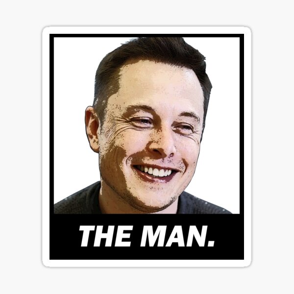 "Elon Musk " Sticker by VDKPatterns | Redbubble