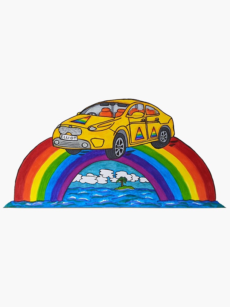 Rainbow car sticker store