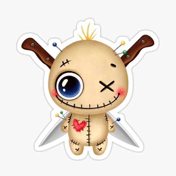 "VooDoo fairy doll " Sticker for Sale by Msmagoo | Redbubble