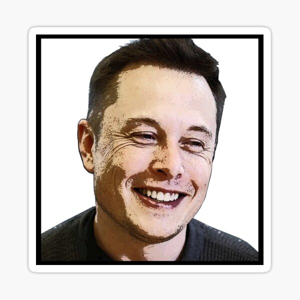 "Elon Musk " Sticker for Sale by VDKPatterns | Redbubble