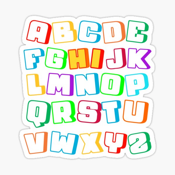 "Alphabet Hi Back To School Kindergarten Preschool First Grade" Sticker ...