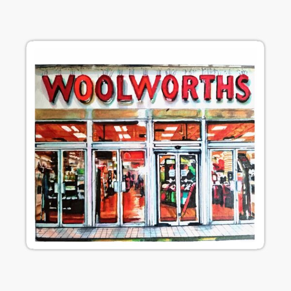 "Woolworths Shop" Sticker for Sale by LornaBowdenART | Redbubble
