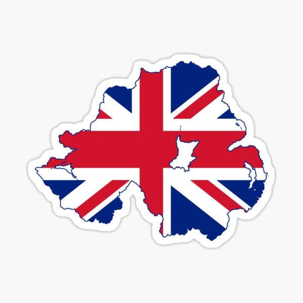 "Flag Map of Northern Ireland" Sticker for Sale by Shav | Redbubble