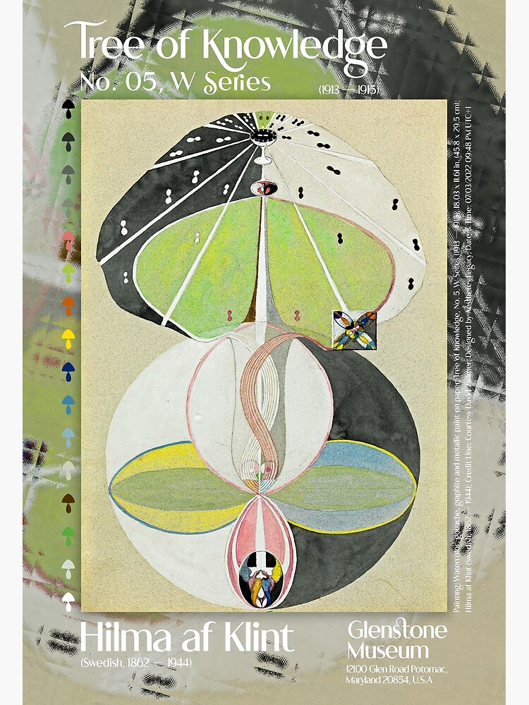 Póster «Hilma Af Klint Árbol del conocimiento No. 5 Serie W Pintura mística simbólica abstracta ...