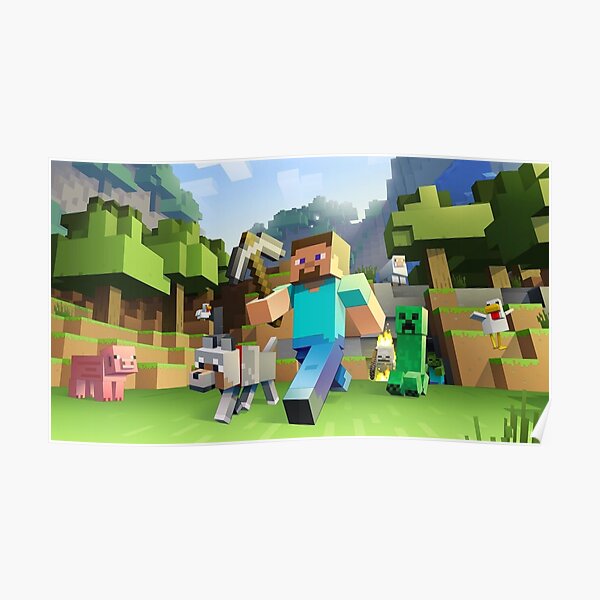 "minecraft steve" Poster for Sale by Tomo-kun | Redbubble