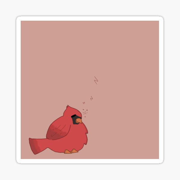 "blob cardinal" Sticker for Sale by Strider-Strudel | Redbubble