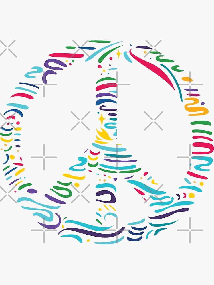 "Peace Symbol " Sticker for Sale by AYAZOU | Redbubble