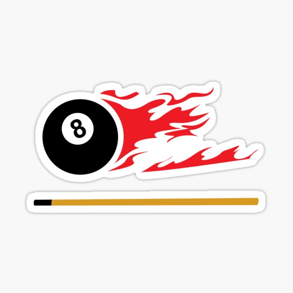 "8 Ball Billiards " Sticker for Sale by Onebrand | Redbubble