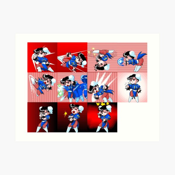 "Chun li pc98 style sprites" Art Print for Sale by Tark-Abelard | Redbubble
