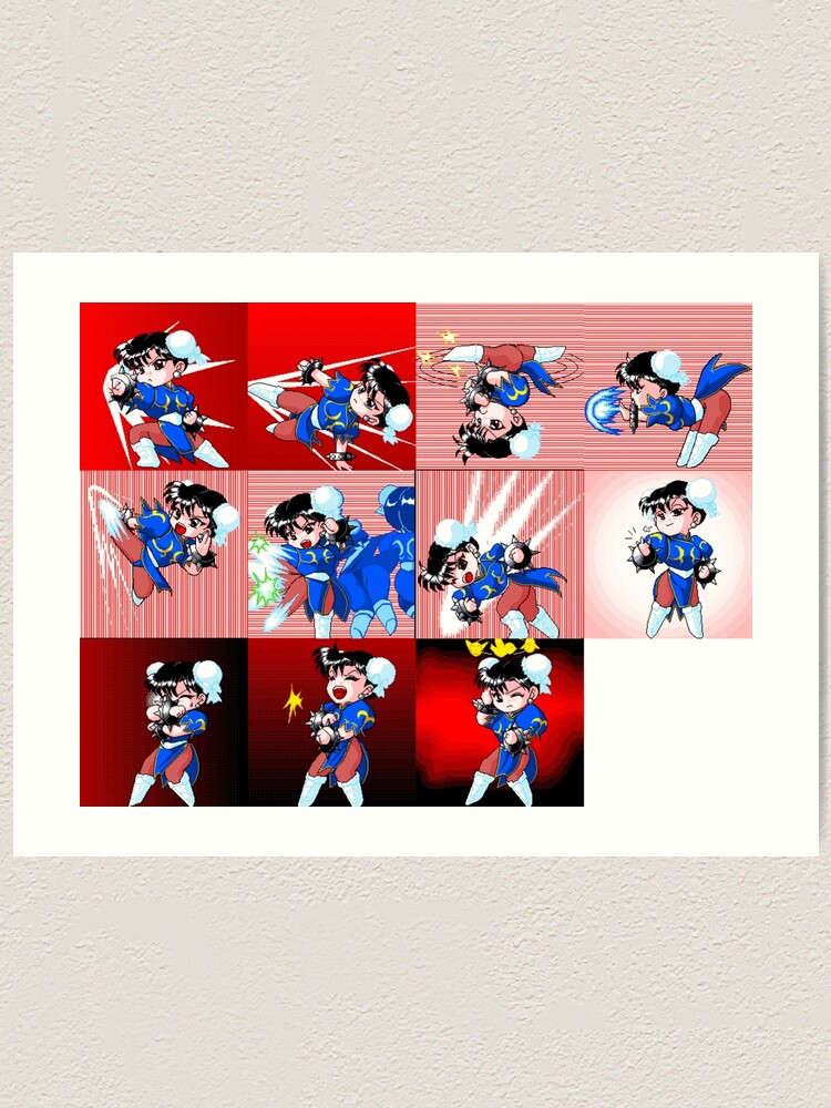 "Chun li pc98 style sprites" Art Print for Sale by Tark-Abelard | Redbubble