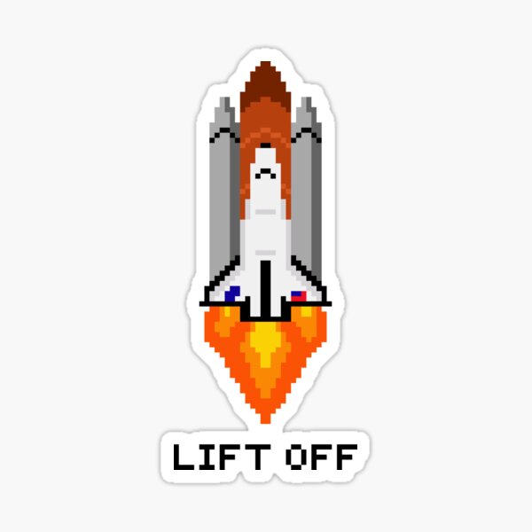 "8 Bit Space Shuttle" Sticker for Sale by DEADSPAC3 | Redbubble