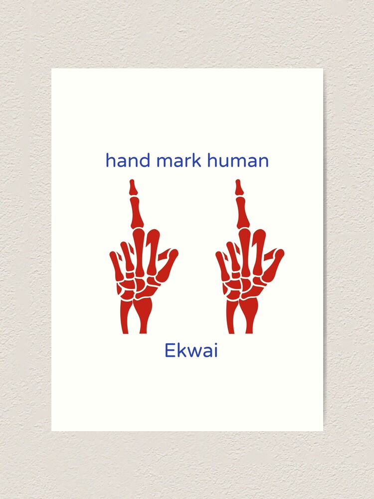 "hand mark human part skeleton cartilage skin sign hanging ten black ...
