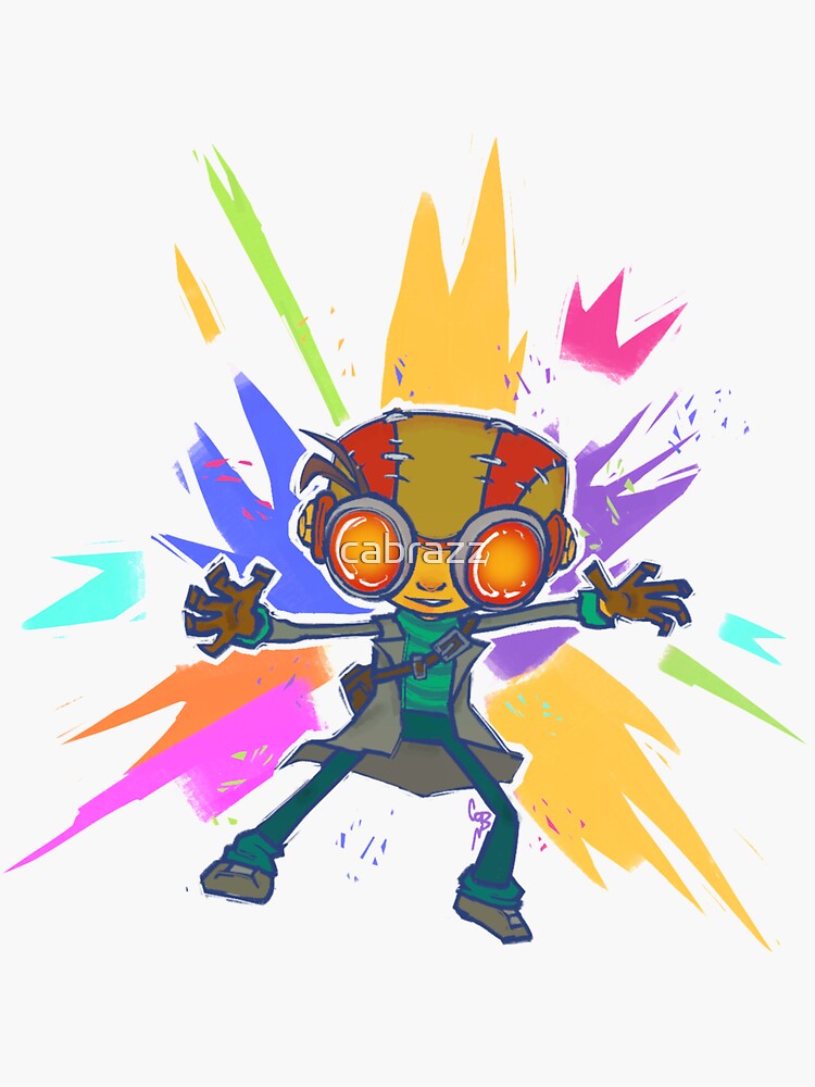 "Psychonauts Raz" Sticker for Sale by cabrazz | Redbubble