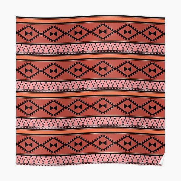 "Navajo Pink Native American Tribal Blanket" Poster for Sale by Joy ...