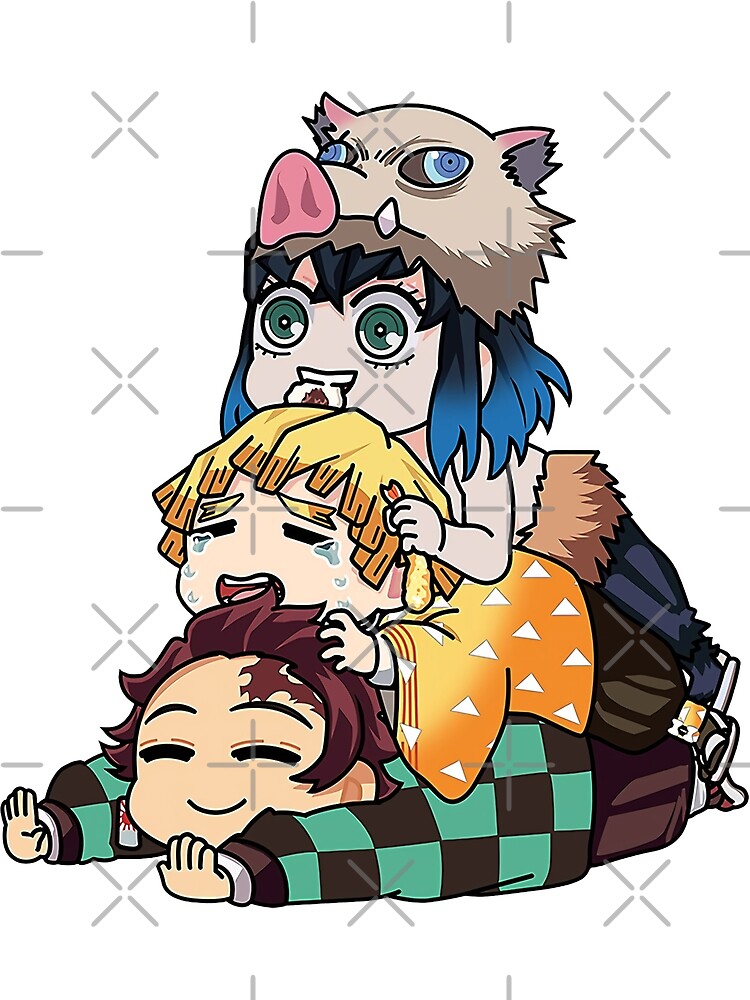 "Demon Slayer Kimetsu no Yaiba Tanjiro, Zenitsu and Inosuke Chibi ...