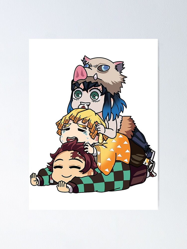 "Demon Slayer Kimetsu no Yaiba Tanjiro, Zenitsu and Inosuke Chibi ...