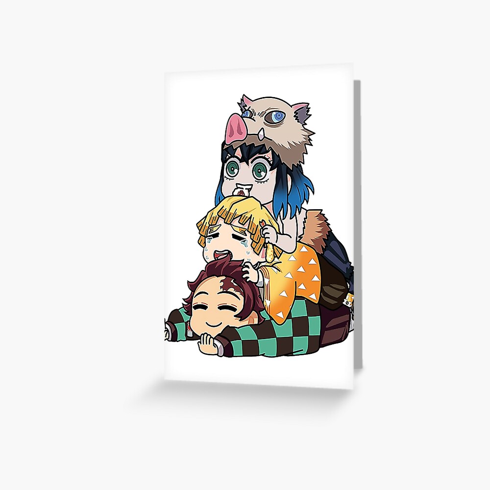 "Demon Slayer Kimetsu no Yaiba Tanjiro, Zenitsu and Inosuke Chibi ...