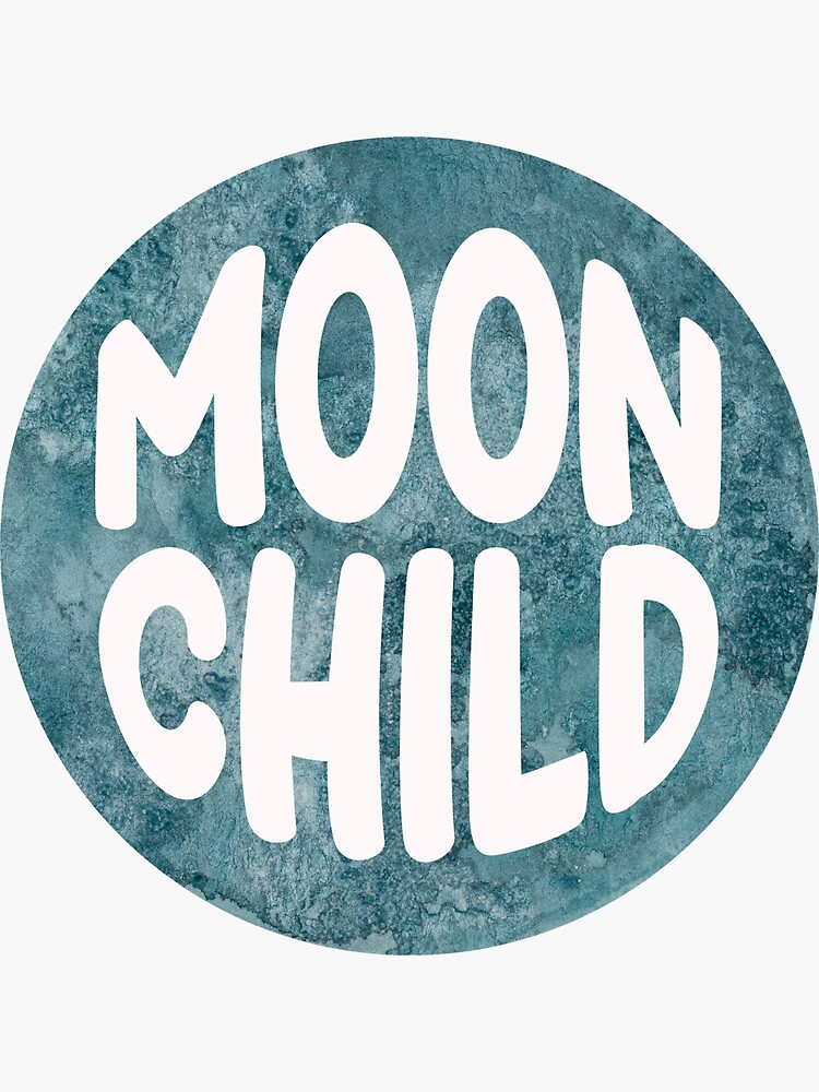 "moonchild" Sticker for Sale by sombreco | Redbubble