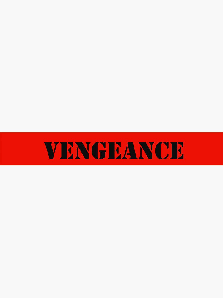 "Vengeance" Sticker for Sale by tahkaDisigns | Redbubble