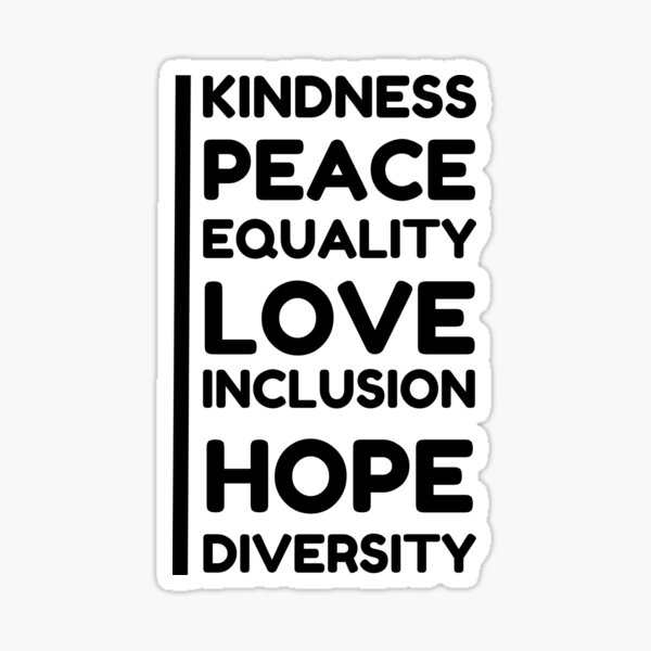 "Peace Love Hope Equality Inclusion Diversity Social Justice Classic T ...